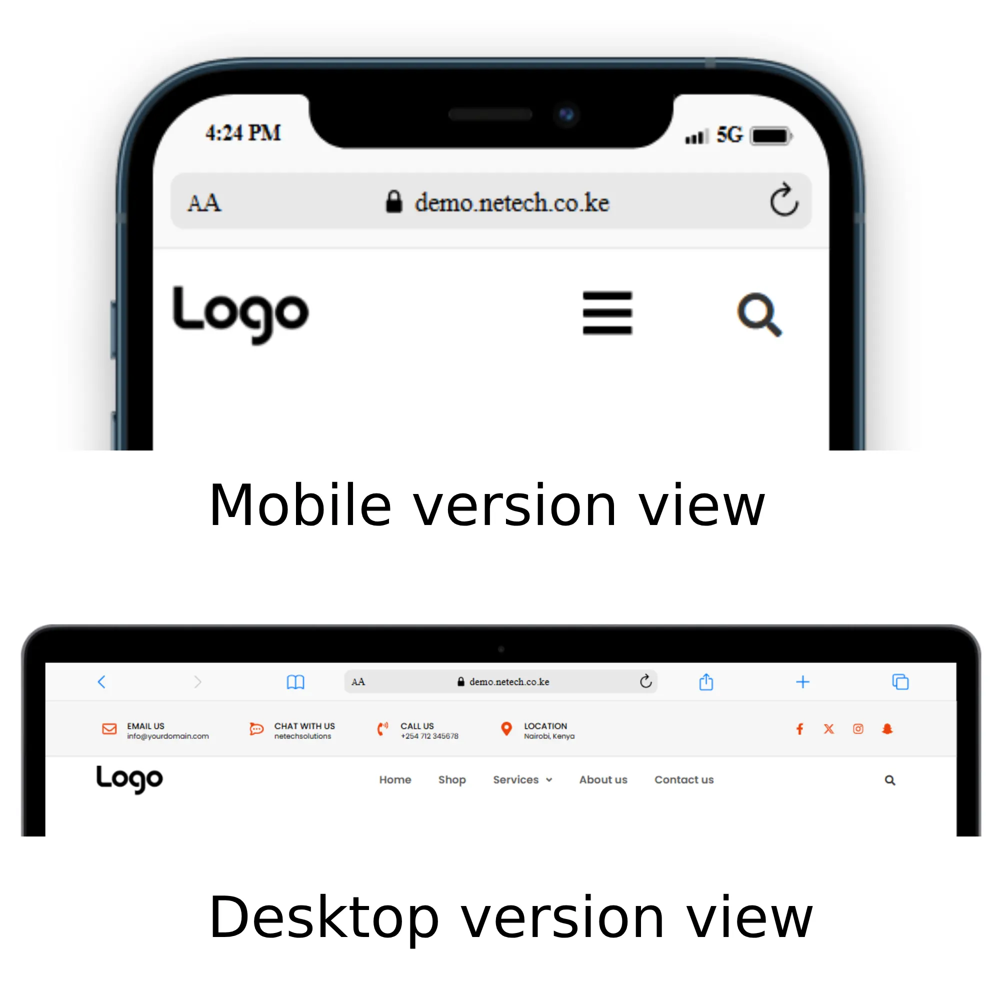 Top tier header template - Netech solutions
